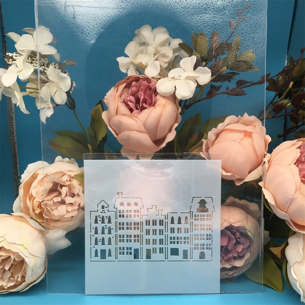 13cm 5" Building House DIY Layering Stencils Wall ... – Vicedeal
