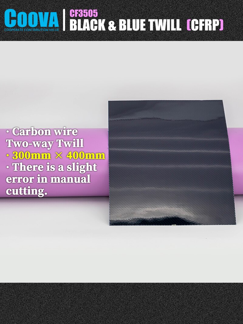 F505 COOVA Blue & Carbon Fiber Sheet Twill Rea... – Grandado