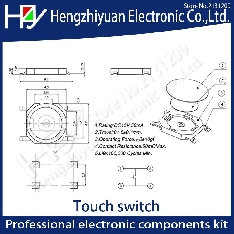 4*4*0.8mm Car Remote Control Key Switches Buttons ... – Grandado