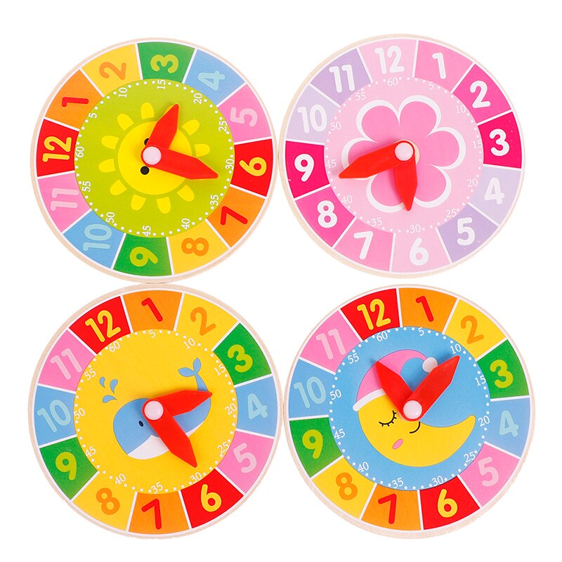 Children Wooden Colorful Clock Toys for Kids Early... – Vicedeal