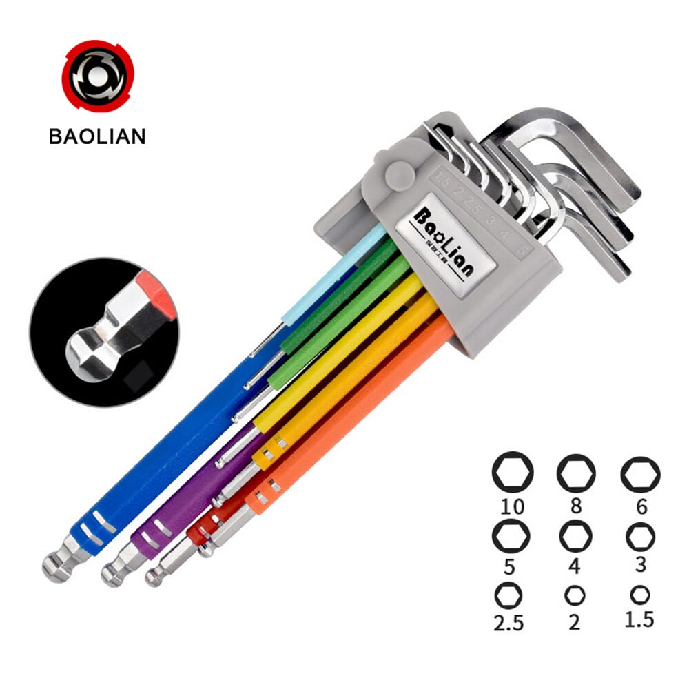 BAOLIAN Allen Key Set Hex Wrench Screwdriver Set H... – Grandado