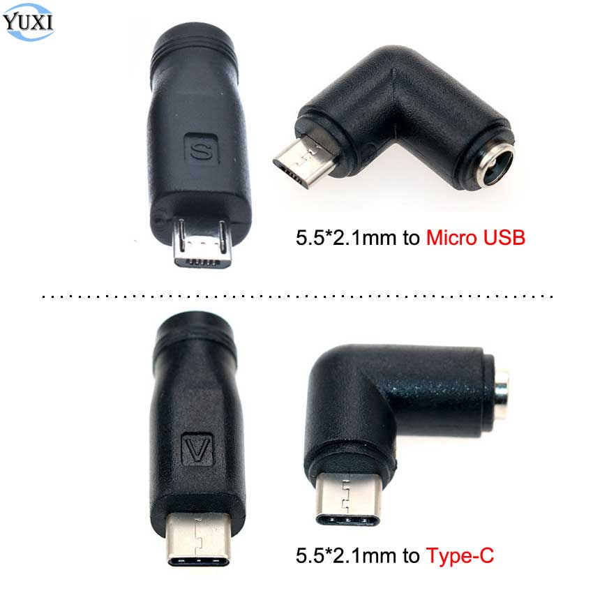 YuXi DC Power Female 5.5*2.1 mm to Male Micro USB ... – Grandado