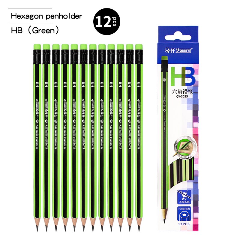 12 Stks/partij Gewone Potlood Houten Lood Potloden... – Vicedeal