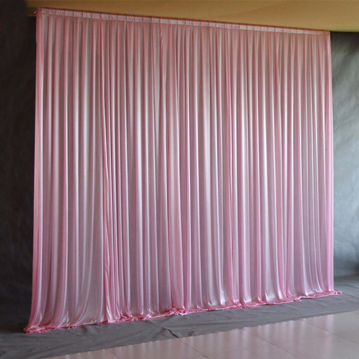 Silk Sheer Drapes Panels Hanging Curtains Party Ba... – Grandado