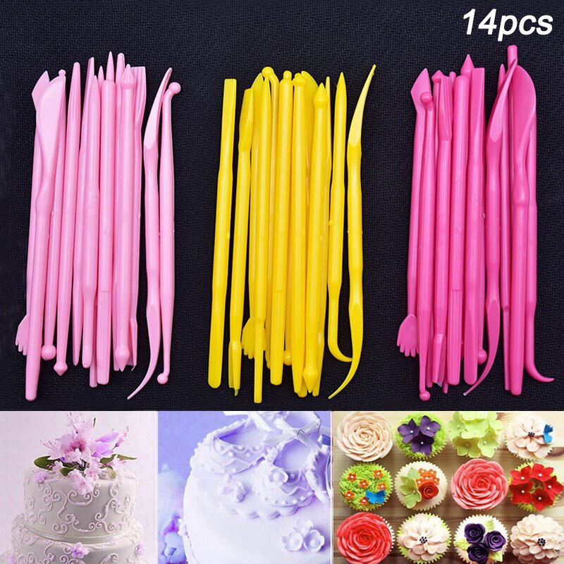 14pcs/set DIY Fondant Cake Carved Tool Sugar Flowe... – Grandado