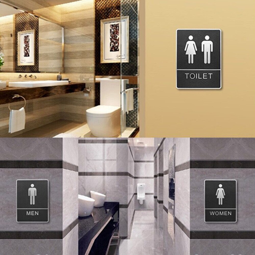 Toilet Sign Board Wall Sign Decor Plate Wc Sign Wa... – Grandado