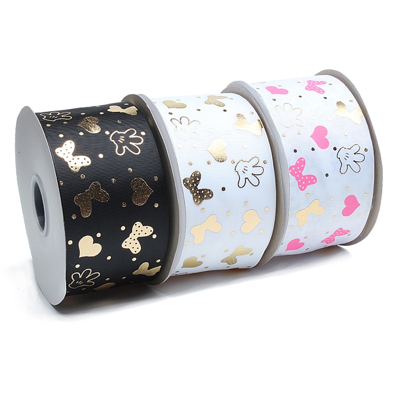 FLRARIBBON 75mm cute cartoon bows printed ribbon – Vicedeal