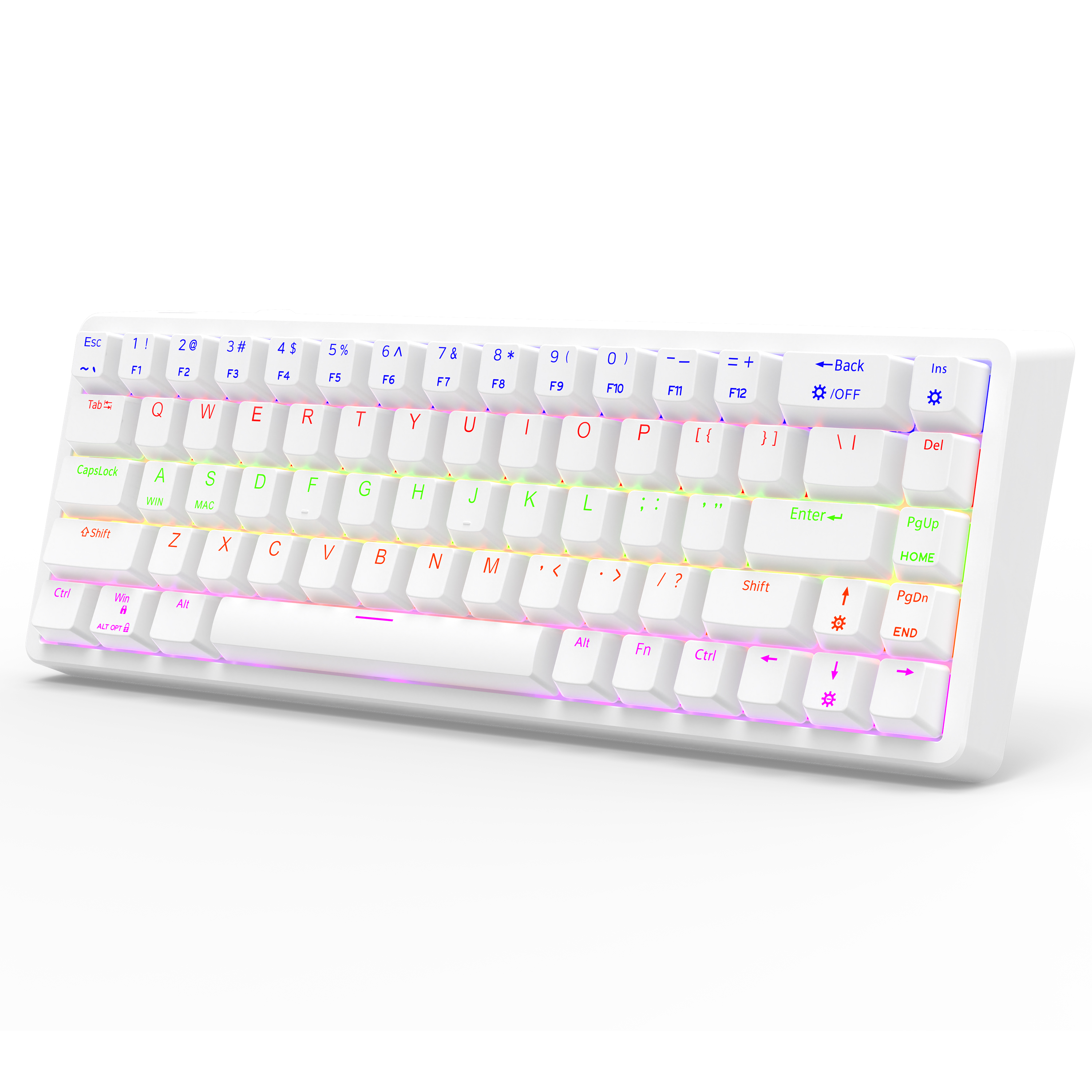 Wired 68-key mechanical keyboard ergonomic RGB bac... – Grandado