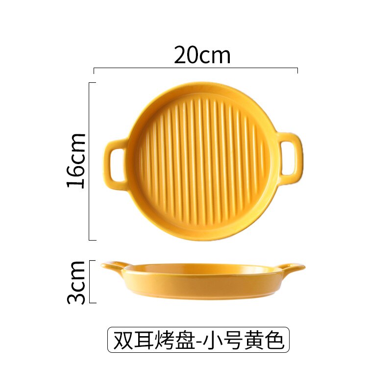 Matte Ceramic Baking Pan Bowl with Double Handle I... – Grandado