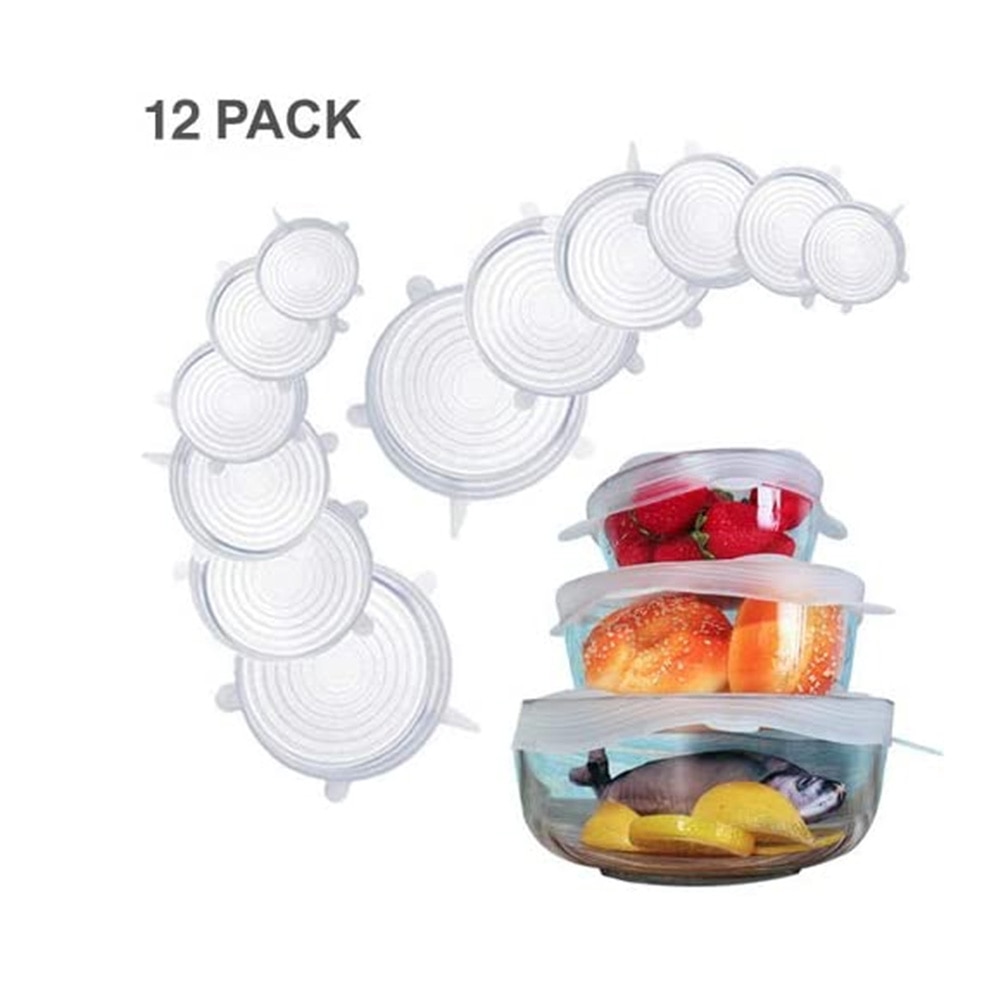 12Pcs Silicone Stretch Lids Universal Bowl Pot Pan... – Grandado