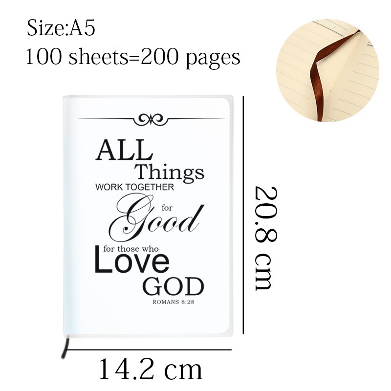 Bible Verse Notebook Romans 8 28 - God Works All T... – Vicedeal