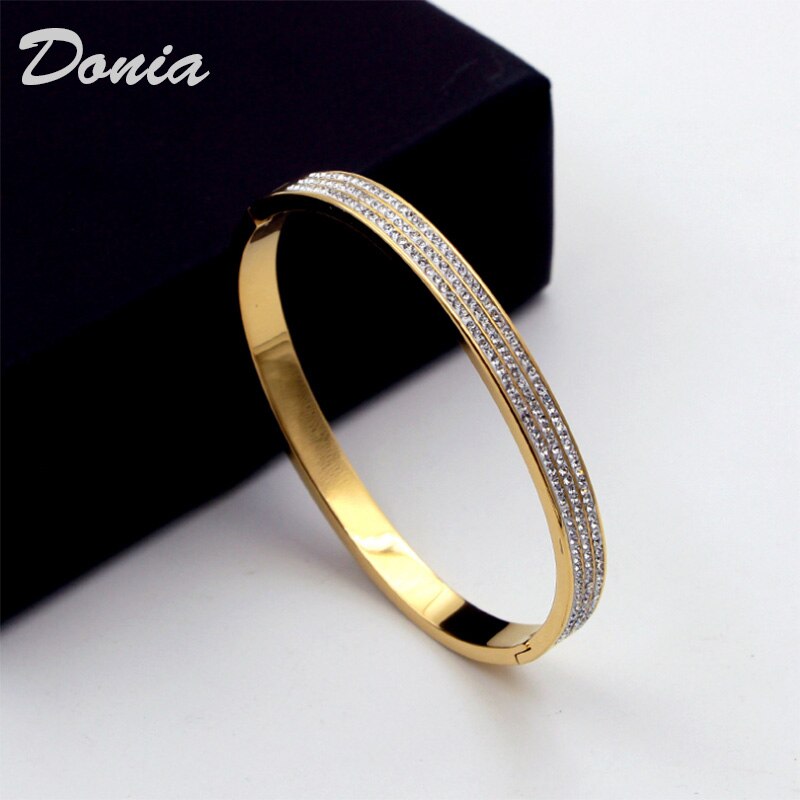 Donia schmuck halbe kreis drei reihen volle Zirkon... – Vicedeal