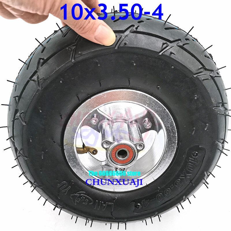 10x3.50-4 Tire with 4 Inch Rim Brake Disc Sprocket... – Grandado