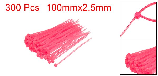 Uxcell 300 Pcs Cable Zip Ties 100 Mm X 2.5 Mm Zelf... – Grandado