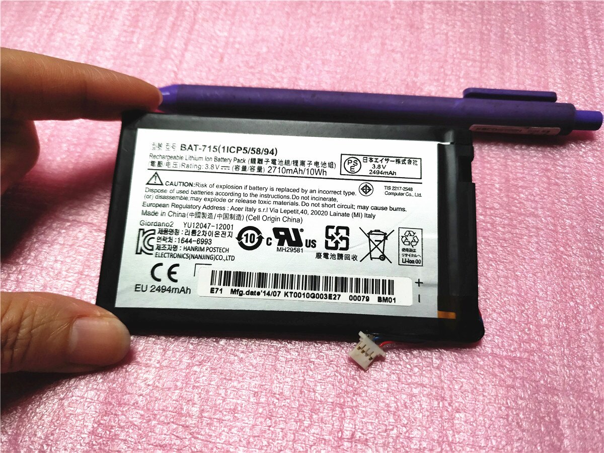 BAT-715 For Acer Iconia Tab B1 B1-A71 B1-710 Table... – Grandado