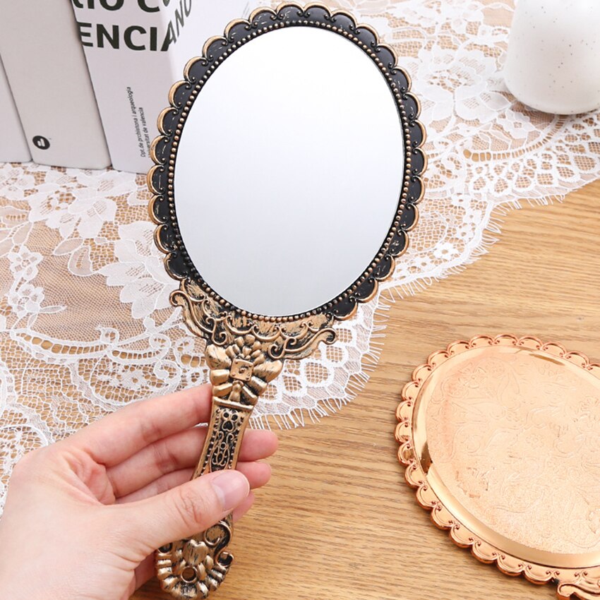 Oval Hand Mirror Vintage Handheld Mirror with Hand... – Grandado