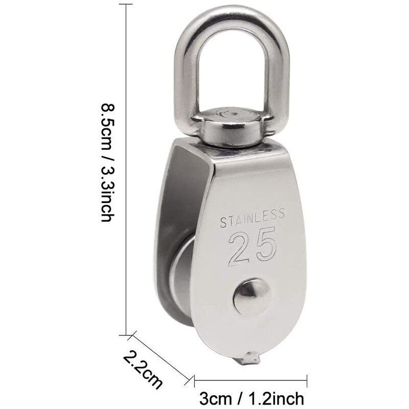 2Pcs M25 Enkele Katrol Blok Opknoping Draad Katrol... – Grandado