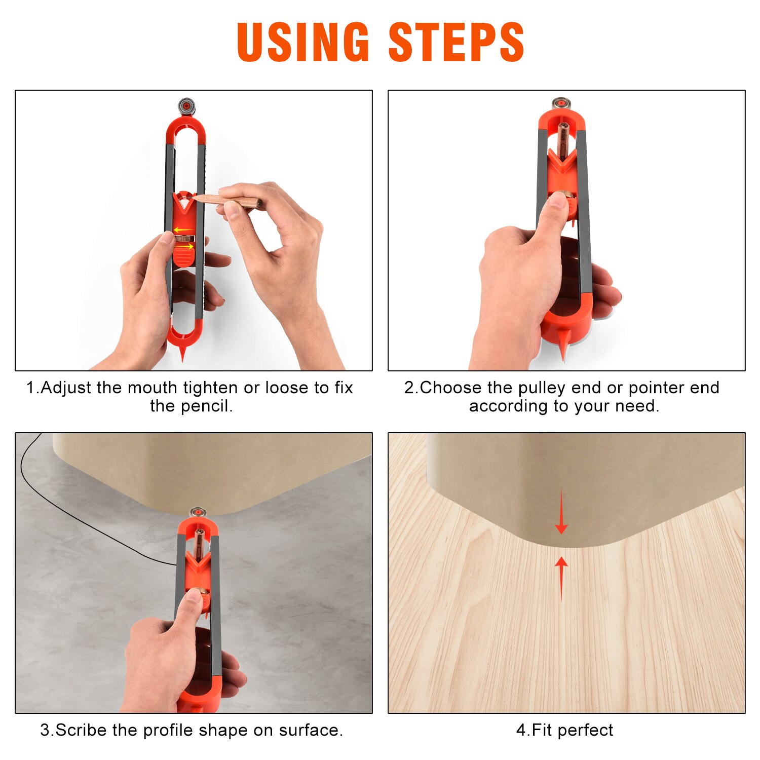Profile Scribing Ruler Contour Gauge Duplicator Wo... – Grandado