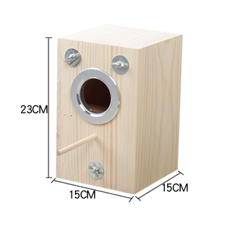 Wood Bird Breeding Box Bird House Nest Parrot Bree... – Grandado