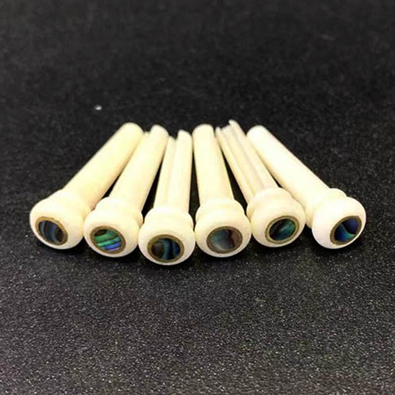 6 Stuks Real Bone Akoestische Gitaar Bridge Pins P... – Grandado