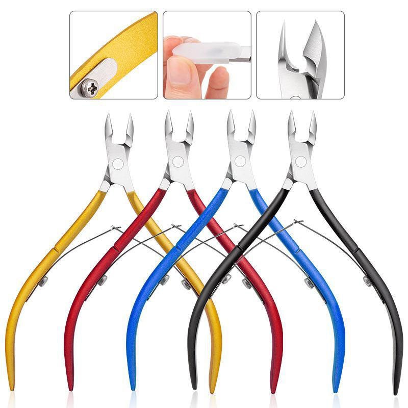 Pinzas para cutícula de uñas, de acero inoxidable,... – Grandado