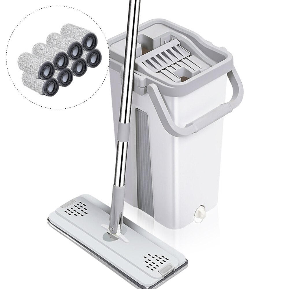 Automatic Spin Mop With Bucket Flat Squeeze Hand F... – Vicedeal