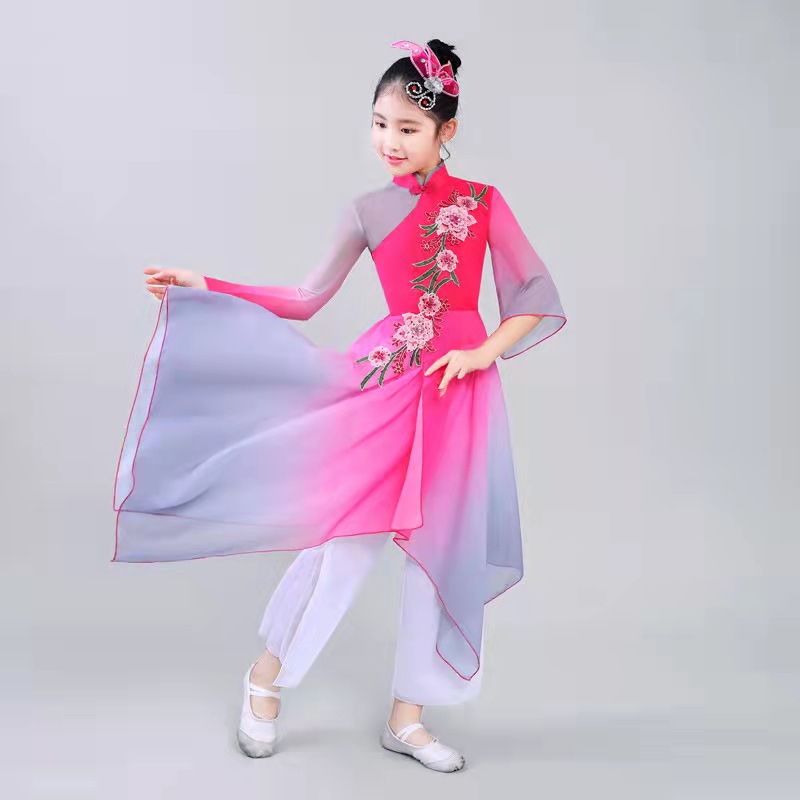 Classic Folk Dance Costume for Girl Yangko Dance D... – Grandado