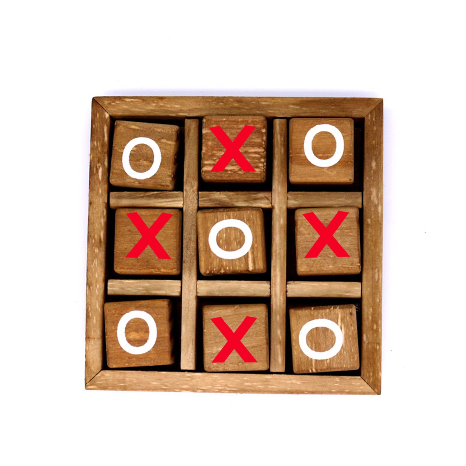 Wooden XO Puzzle Wood Board Game Brain Teaser Toy ... – Grandado