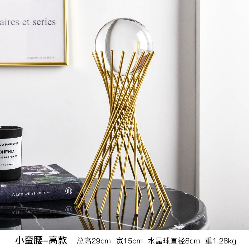 Light luxury modern metal crystal ball handicraft ... – Grandado
