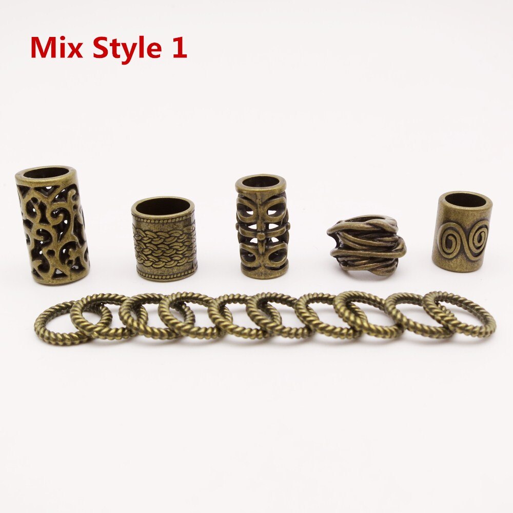 15 Stks/pak Viking Rune Mix Antiek Brons Haar Vlec... – Vicedeal