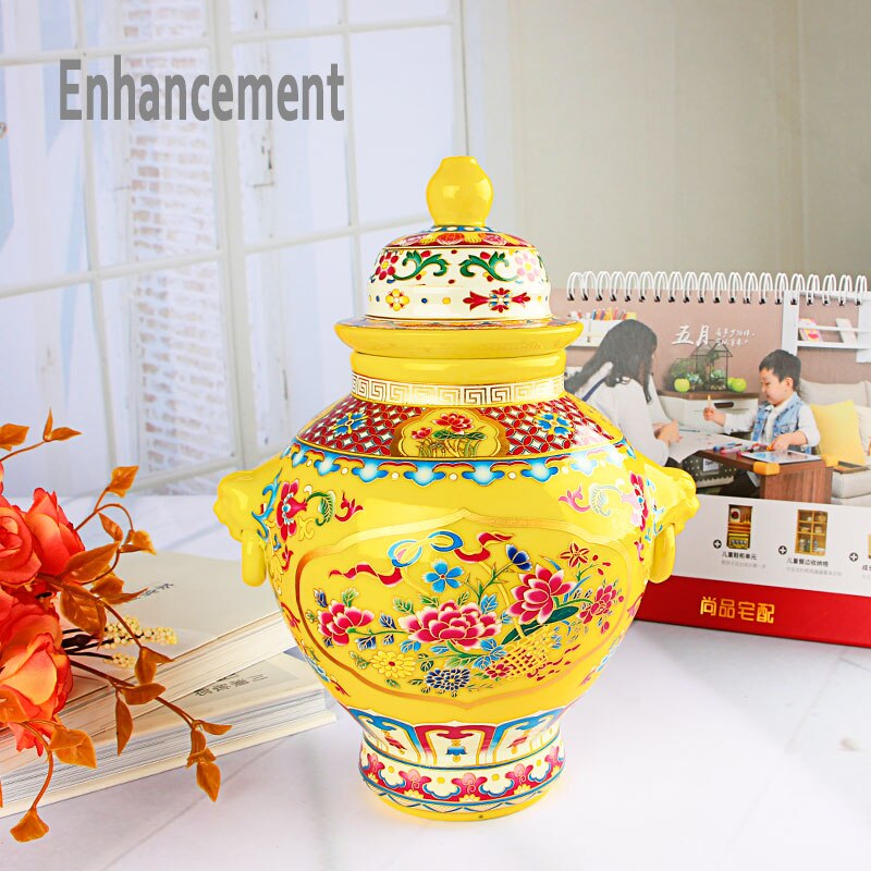 Antique Royal Ceramic Cloisonne Enamel Jar Vase Ye... – Vicedeal