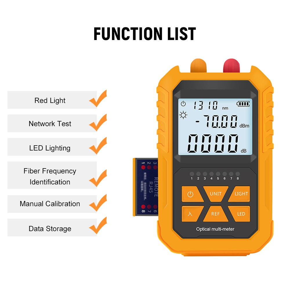 Handheld Optical Power Meter with 5km Red Light -7... – Grandado