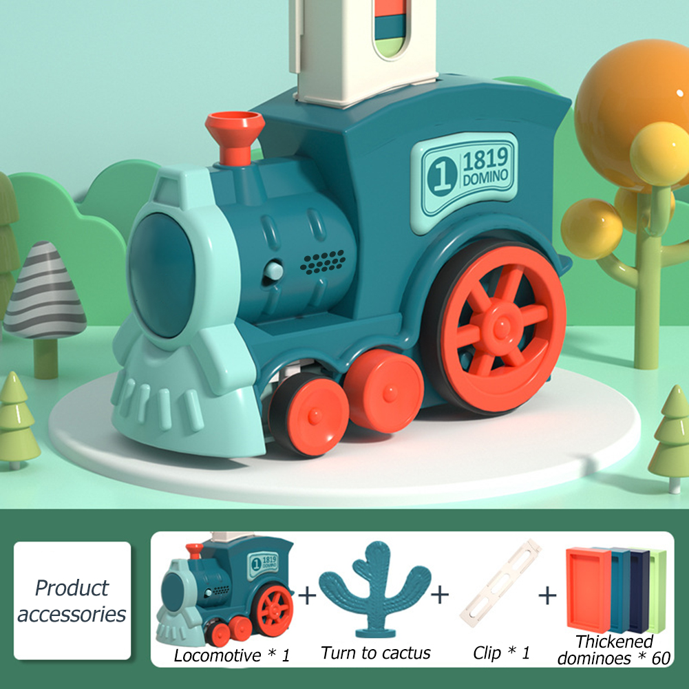 Domino Rally Electric Train Model Toy with Lights ... – Vicedeal