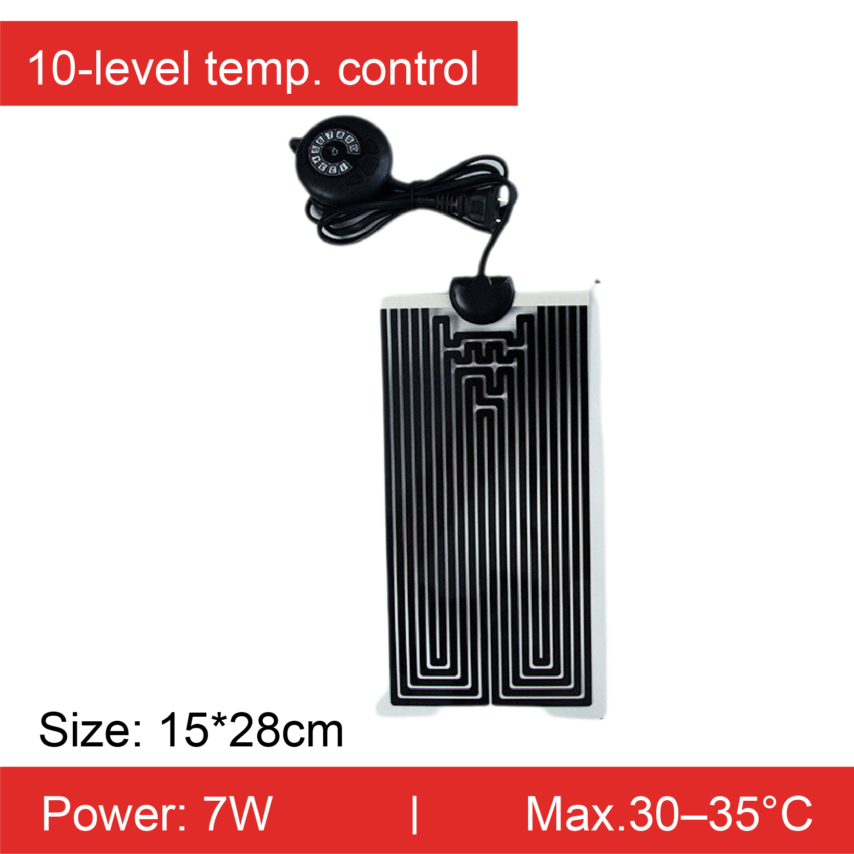 5-78W Reptile Heat Pad with 10 Level Adjustable Te... – Vicedeal