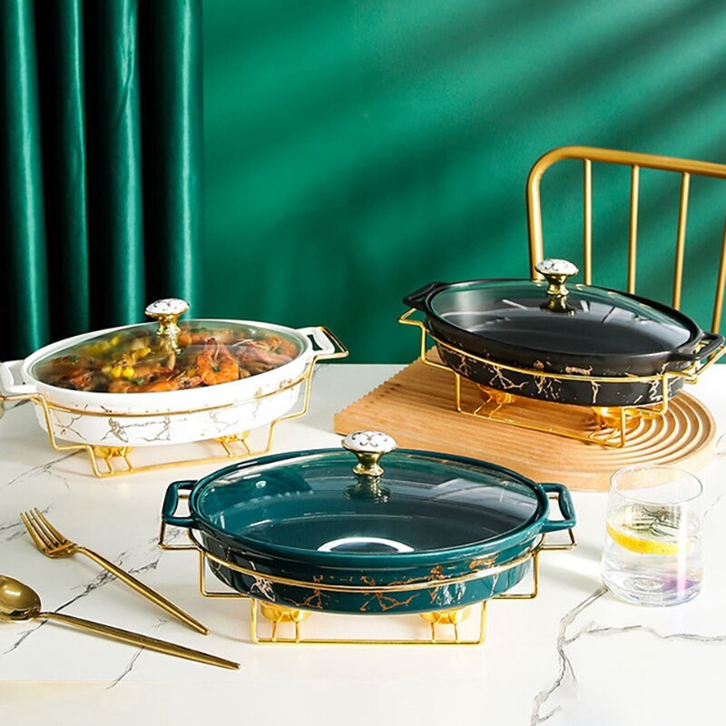 Oval Ceramic Plate Soup Pot Household Soup Pot Cer... – Vicedeal