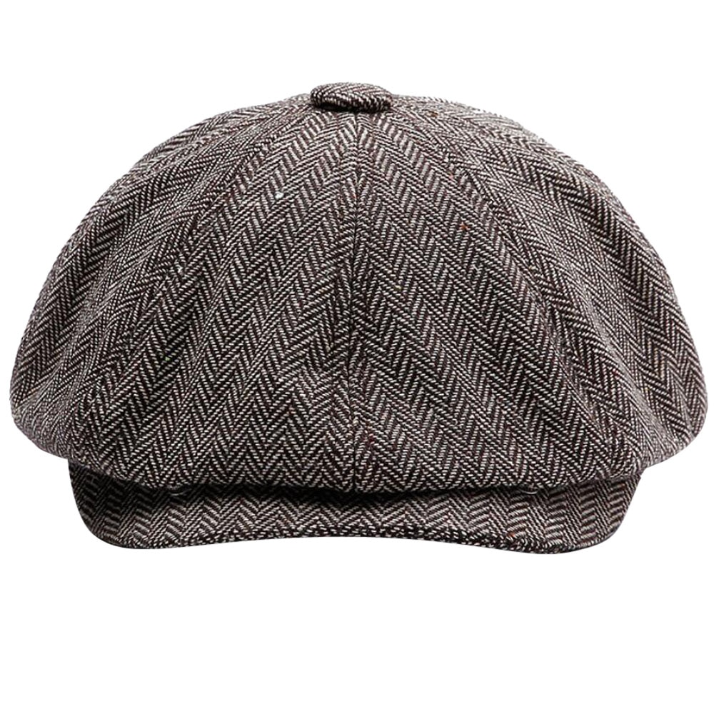 Retro Newsboy Caps Men Octagonal Hats Black Britis... – Grandado