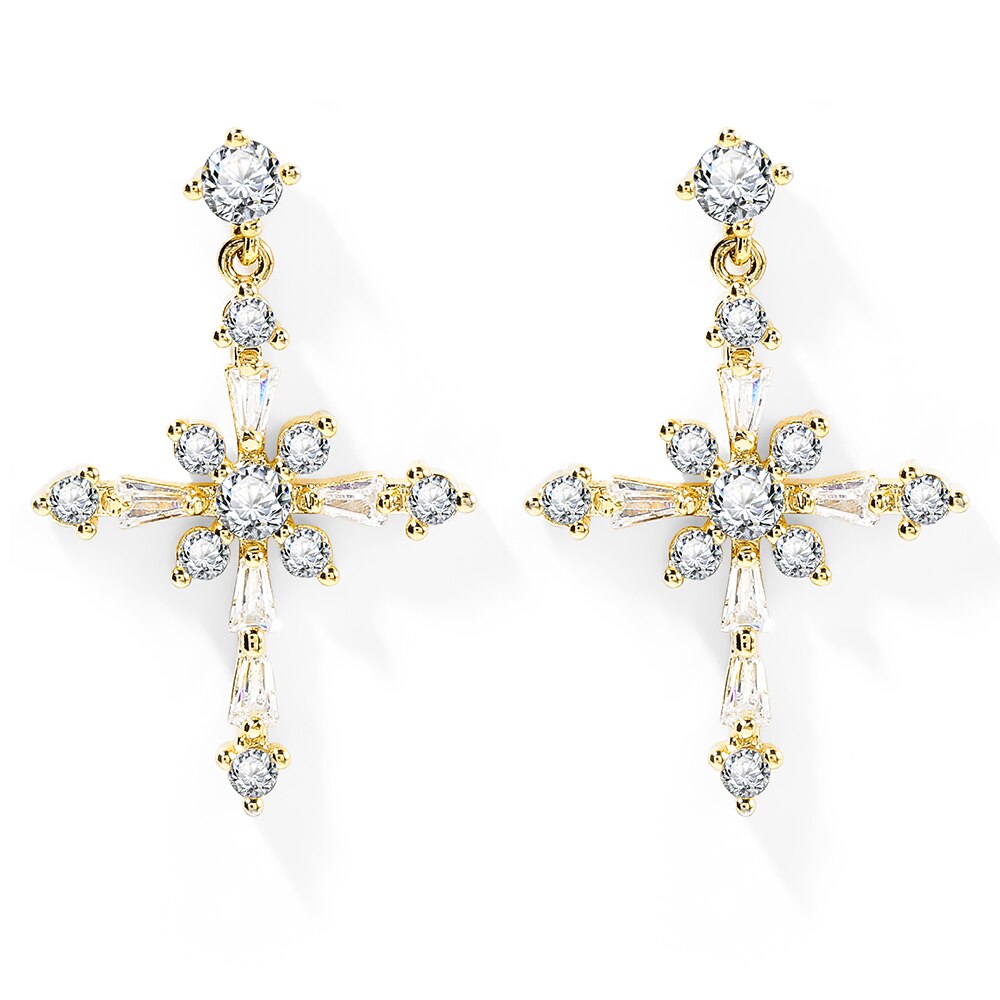 Spannende Ohrringe Kreuz Gold Bilder