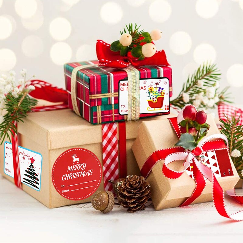 5Sheet Merry Christmas Stickers Package Seal Label... – Vicedeal