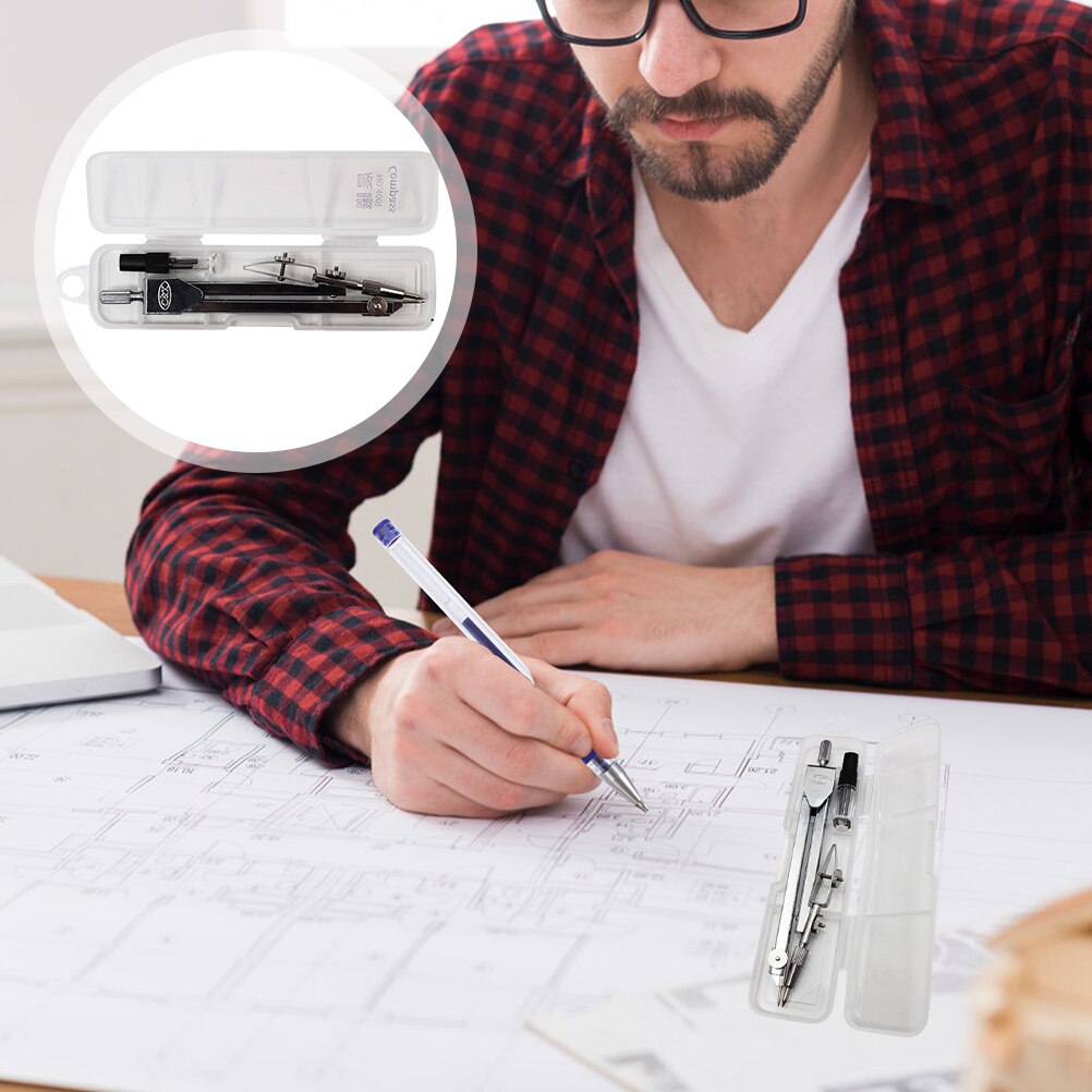 2Pcs Geometry Compasses Compasses Drafting Compass... – Vicedeal