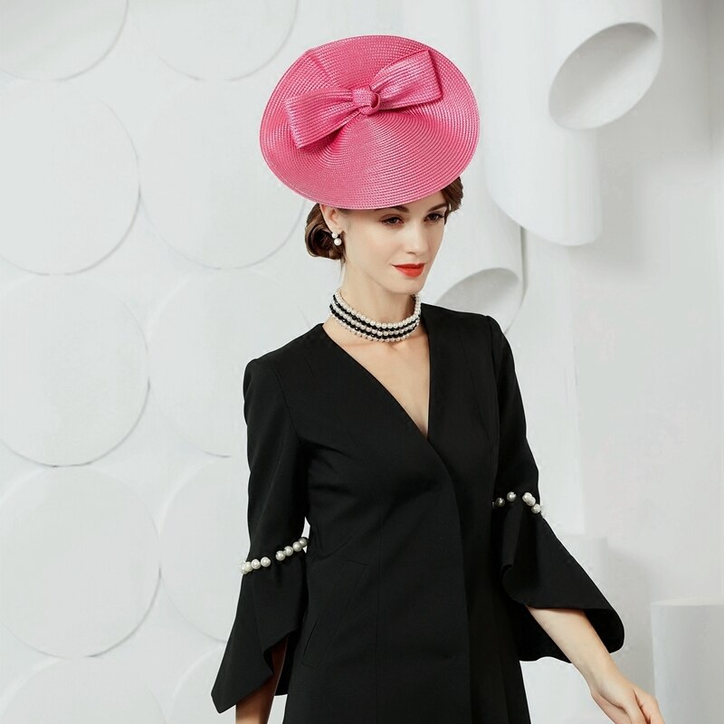 Red Fedora Ladies Formal Wedding Hats Women Summer... – Grandado