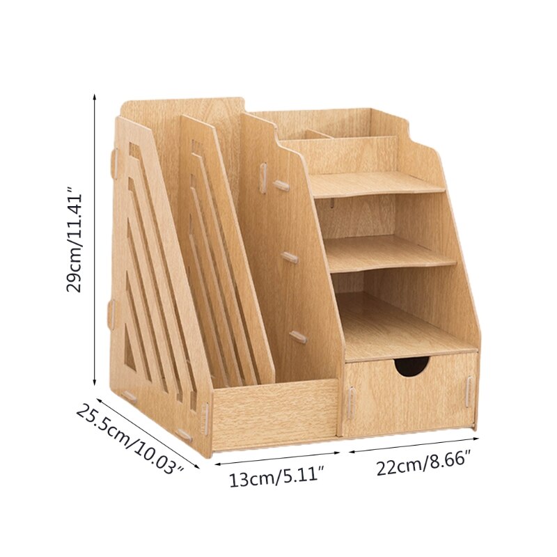 Multi-Functional Office Supplies File Racks Wooden... – Vicedeal
