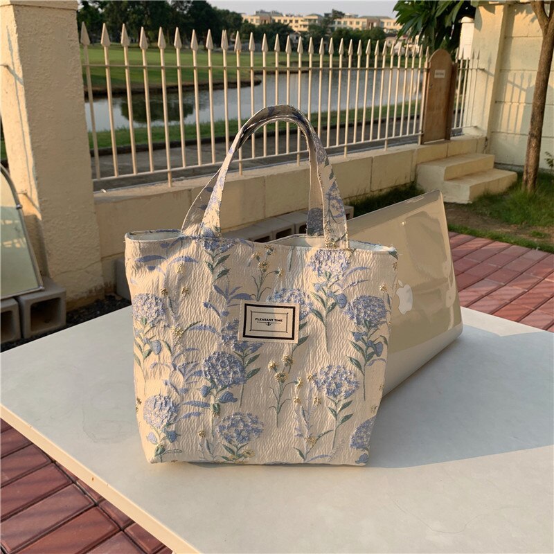 Bags For Women Floral Shoulder Bag Jacquard Fabric... – Grandado