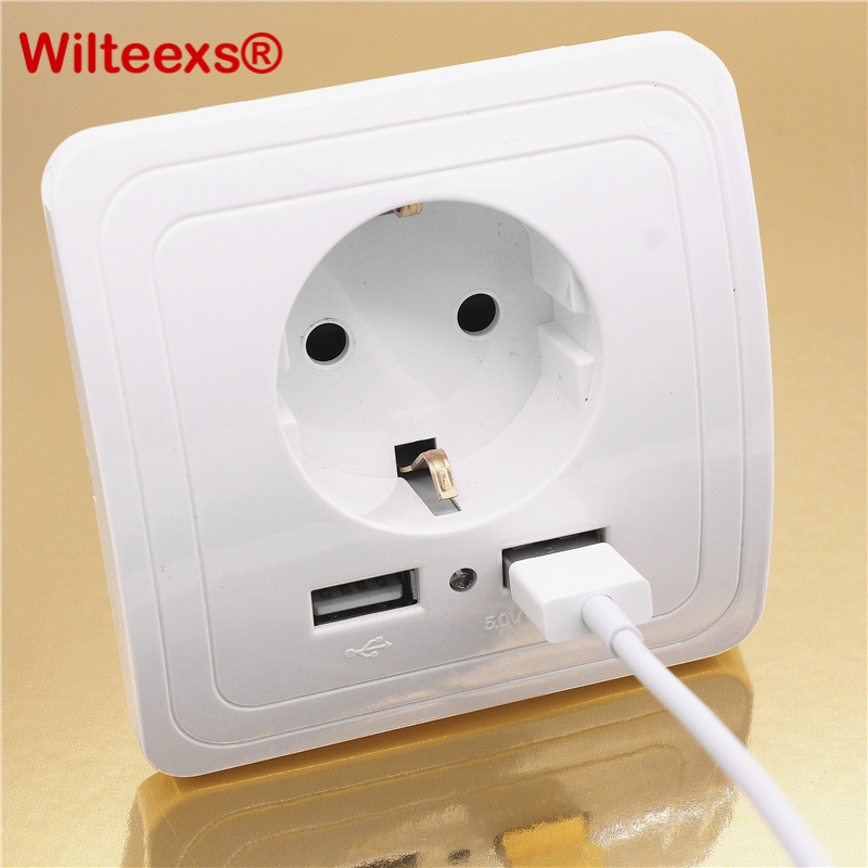 WILTEEXS Dual USB Port 5V 2A Electric Wall Charger... – Vicedeal