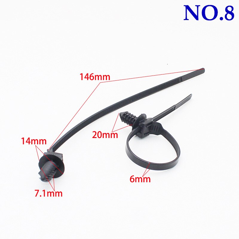 20pcs 6mm 7mm 8mm Hole Nylon Plastic Vehicle Cable... – Grandado