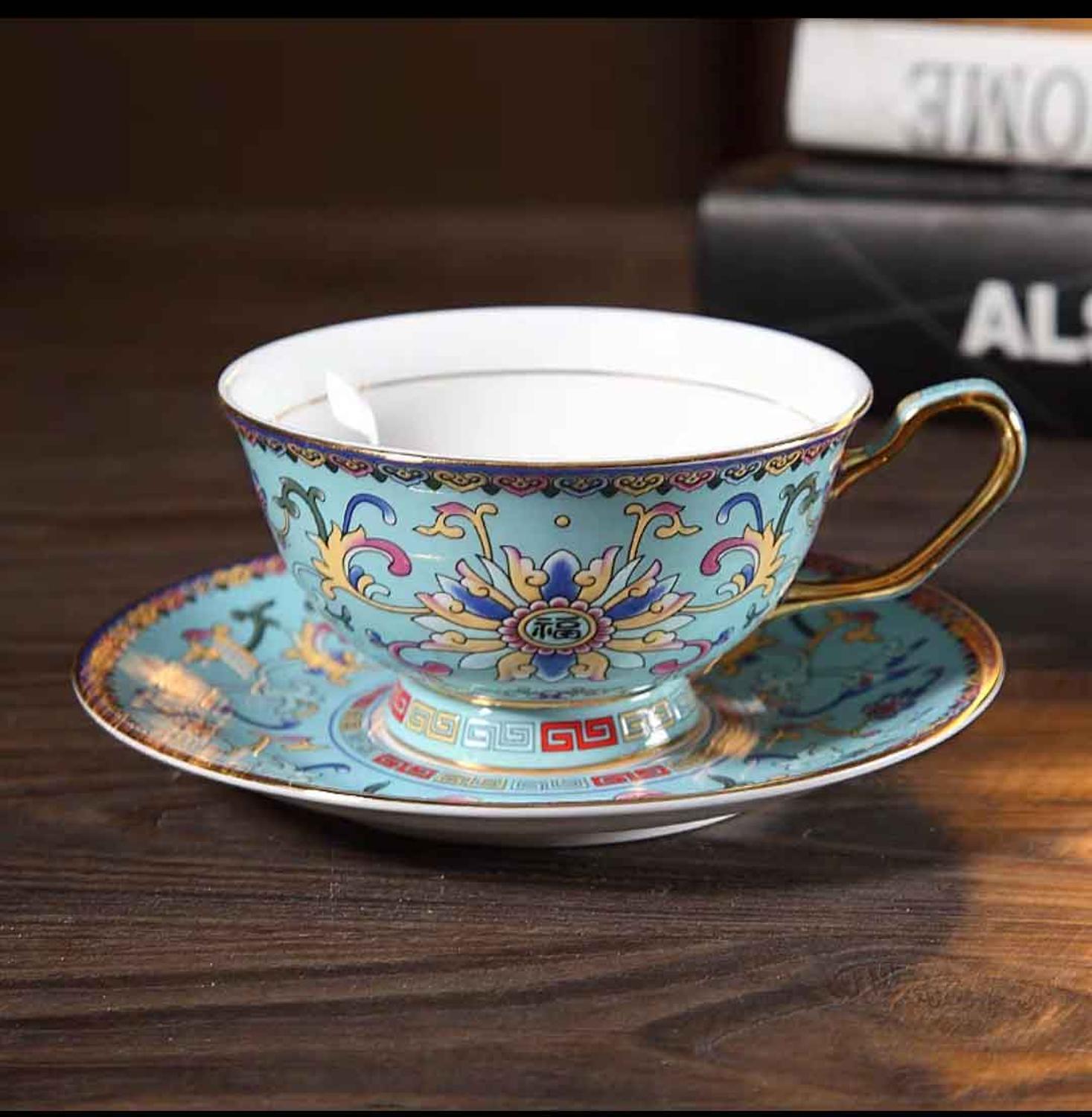 Kleur Enamel Chinese Bot Porseleinen Kopje Koffie ... – Grandado