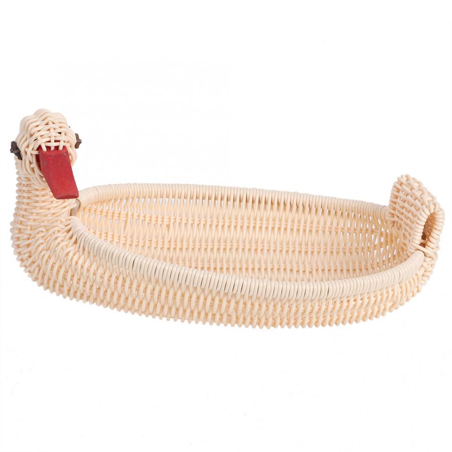 Hand-Woven Cute Duck Storage Basket Rattan Kitchen... – Vicedeal