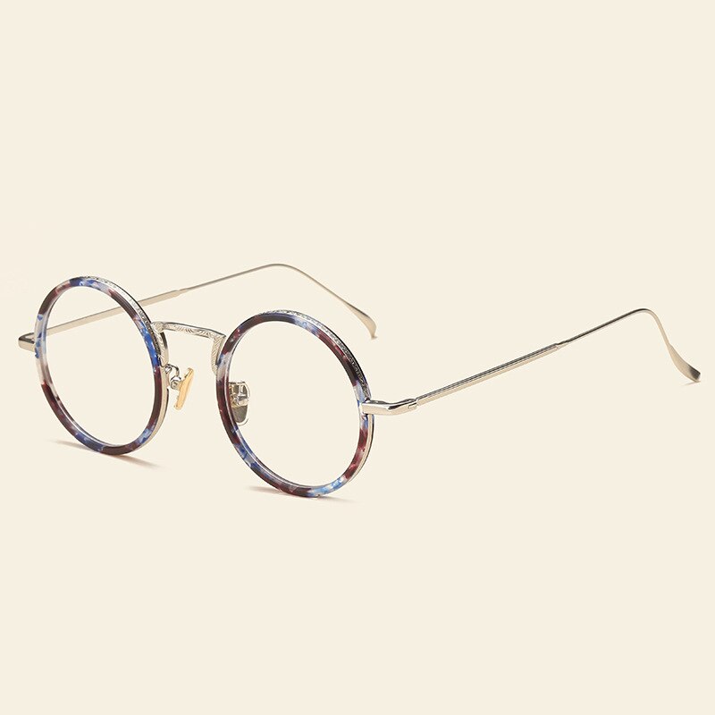 49248 Retro Round Plastic Titanium Glasses Frames ... – Vicedeal