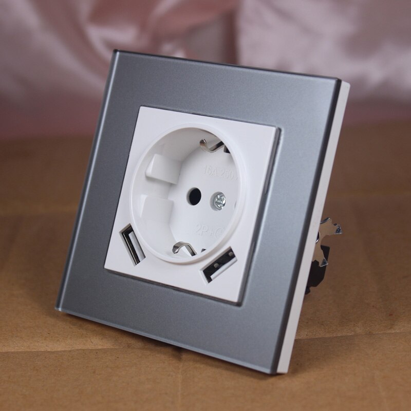 USB Wall Socket charger Double USB Port 5V 2A usb ... – Grandado