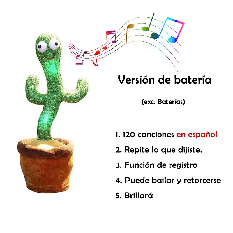 Dancing Cactus Education Toy Sound Record Repeat P... – Vicedeal