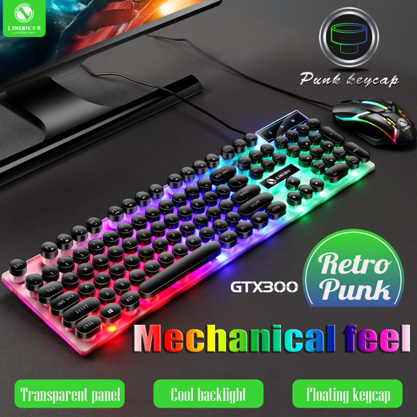 Gaming Keyboard Computer Mouse Gamer Sets Retro Ke... – Grandado